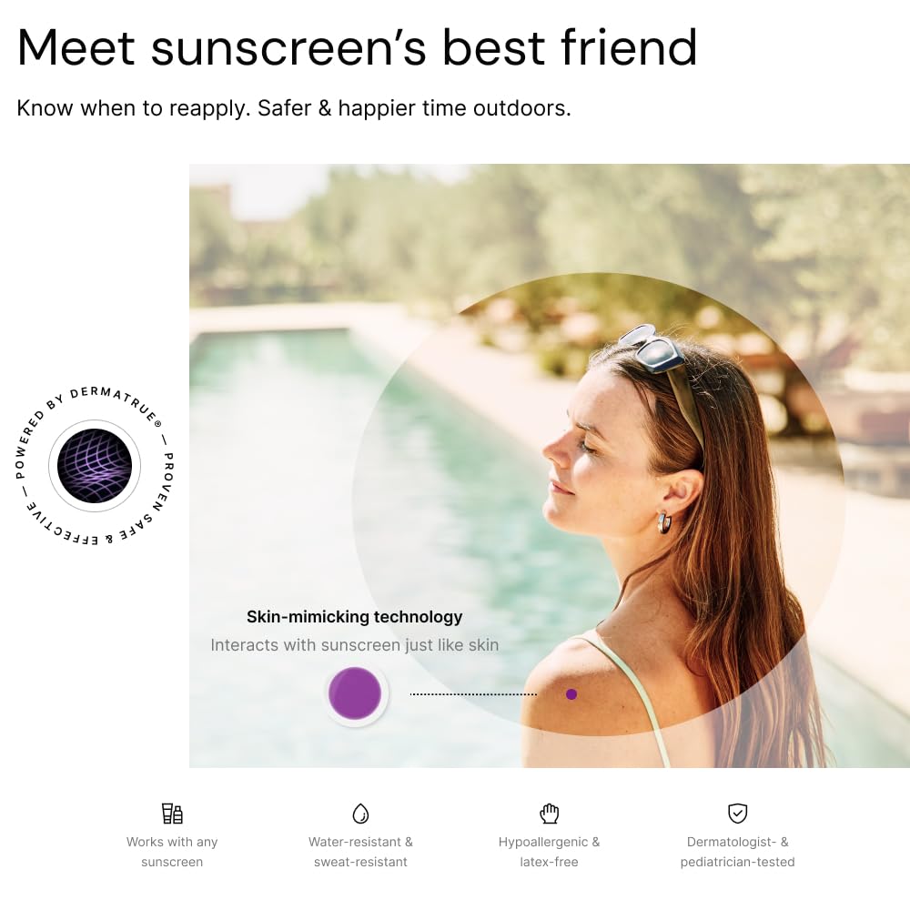 SpotMyUV UV Detection Stickers for Sunscreen with Patented Dermatrue S ...